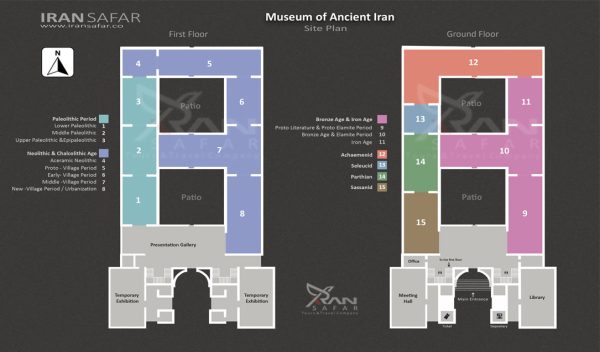 National Museum of Iran - Information, Items, Site Plan